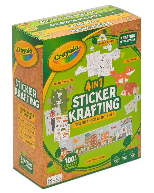 Crayola Kids Activity Set 4 in 1 Sticker Kraft Kit | Sue Ryder