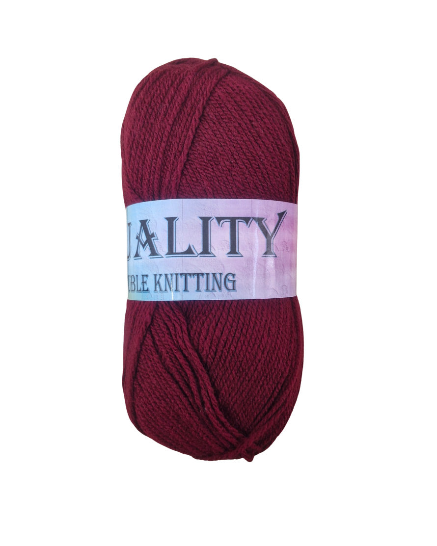 Single Ball Quality Yarn DK Wool 02 Maroon | Sue Ryder