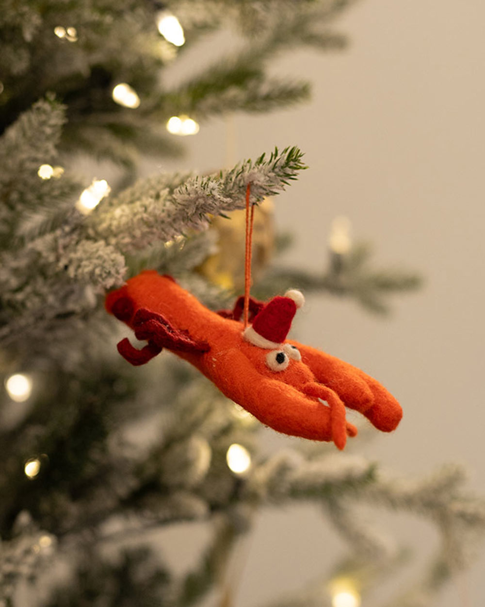 Lobster Christmas Ornaments Felt Festive Lobster Hanging Christmas